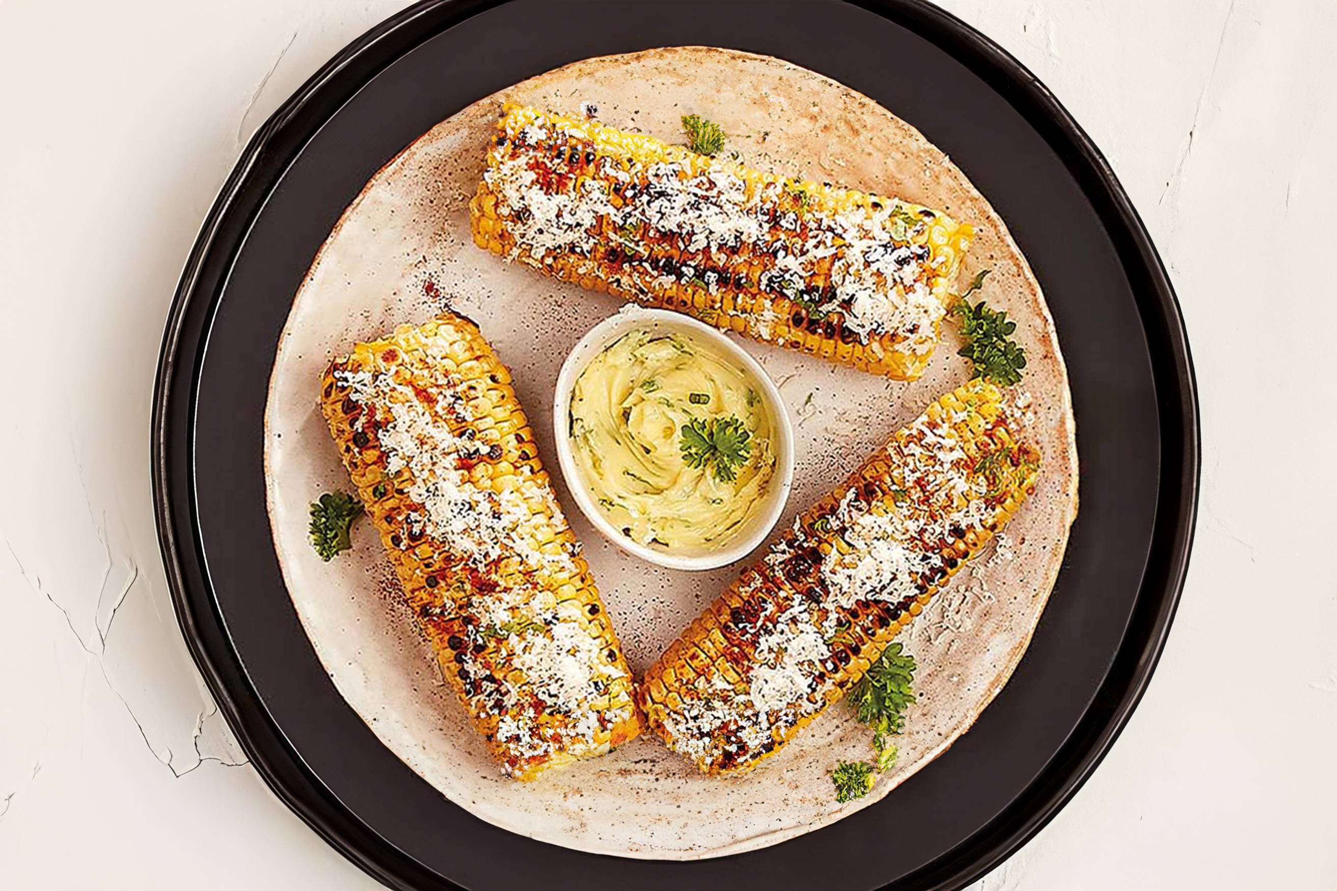 Parmesan Grilled Corn With Nutty Salsa Verde | ALDI UK